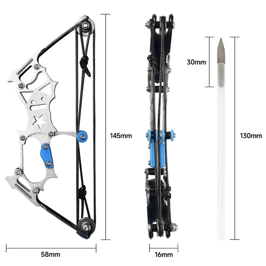 8" Mini Compound Bow Kit Toy Arrows Target Shooting Archery Gift Pocket ...