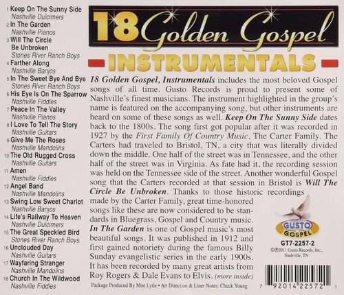 VARIOUS ARTISTS 18 Golden Gospel Instrumentals (CD) | eBay