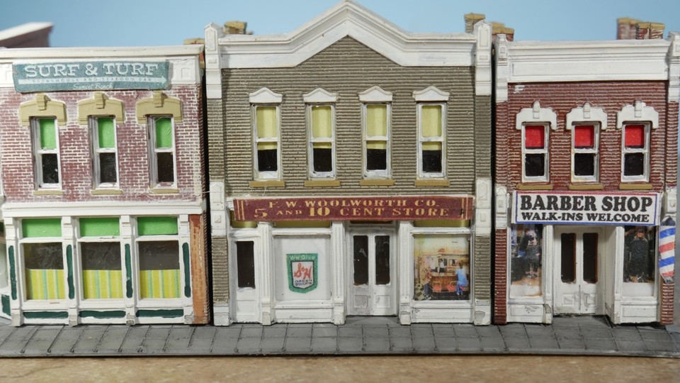 N Scale Corner Store MERCHANTS ROW (Weathered & Detailed) | eBay