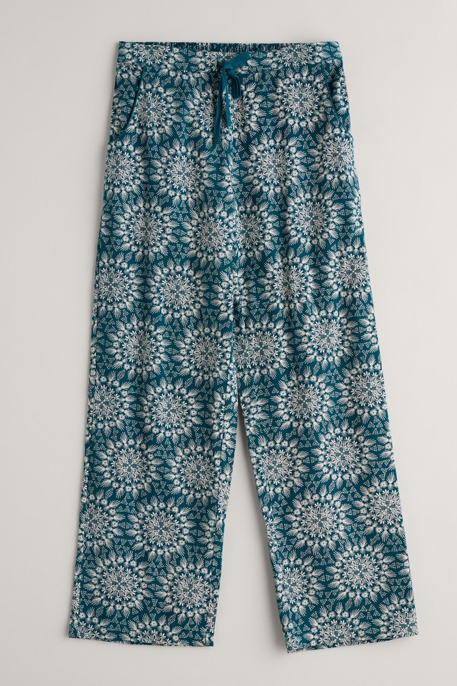 Seasalt Women's Pyjamas - teal Simple Stars Flannel Pyjamas - Regular ...