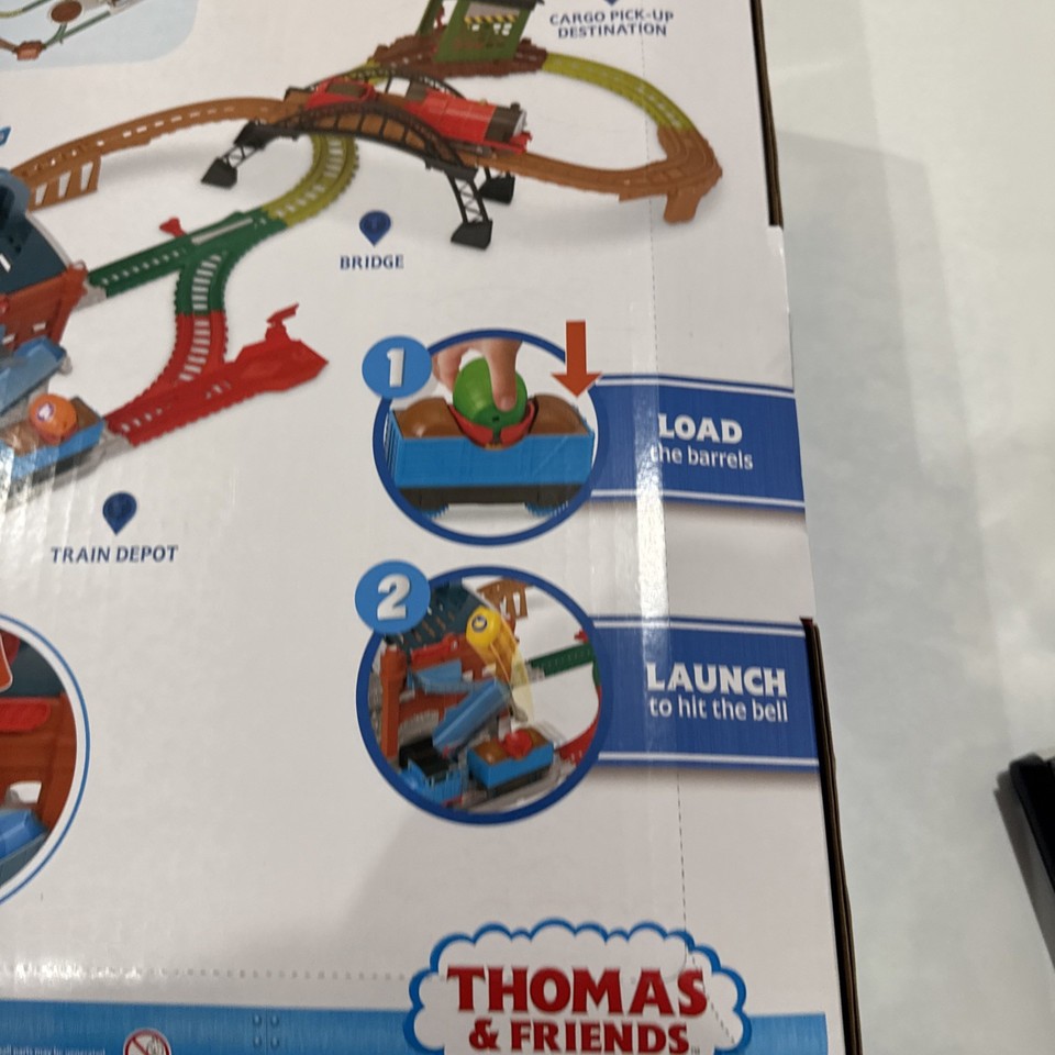 Thomas & Friends Motorized Toy Train Set Load & Launch Barrel Delivery ...