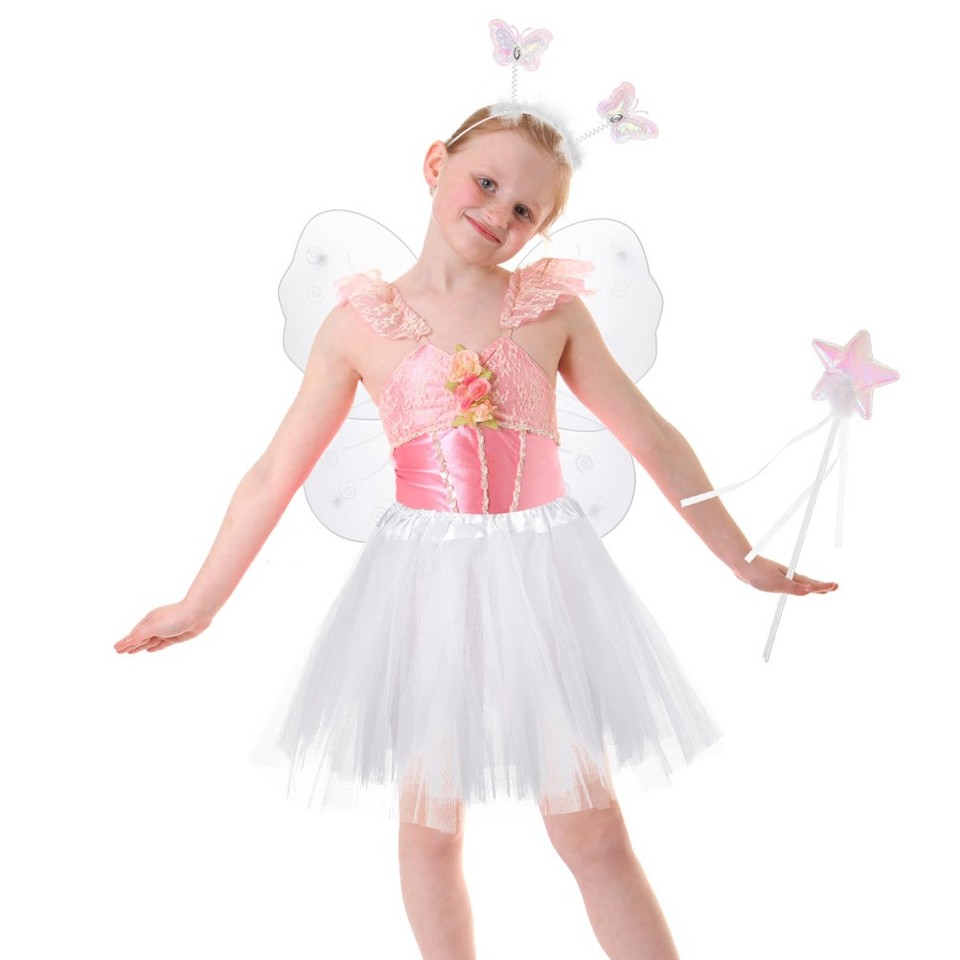 Girls Dress up Fairy Costume Skirt Toddler Carnival Role Play Wing ...