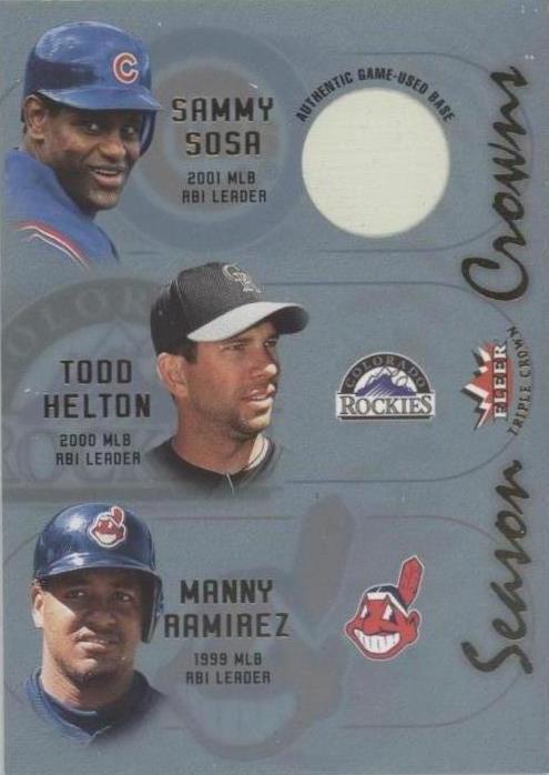 2002 Fleer Triple Crown - Season Crowns Manny Ramirez, Sammy Sosa, Todd ...