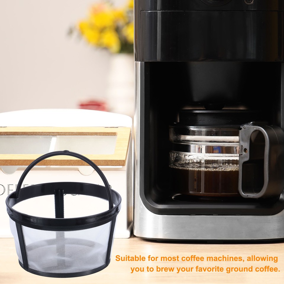 4Pcs Coffee Filter Basket, Reusable Filter Replacement with Closed ...