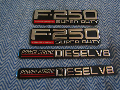 NEW 1999 2000 2001 FORD F250 SUPER DUTY POWER STROKE FENDER EMBLEMS ...