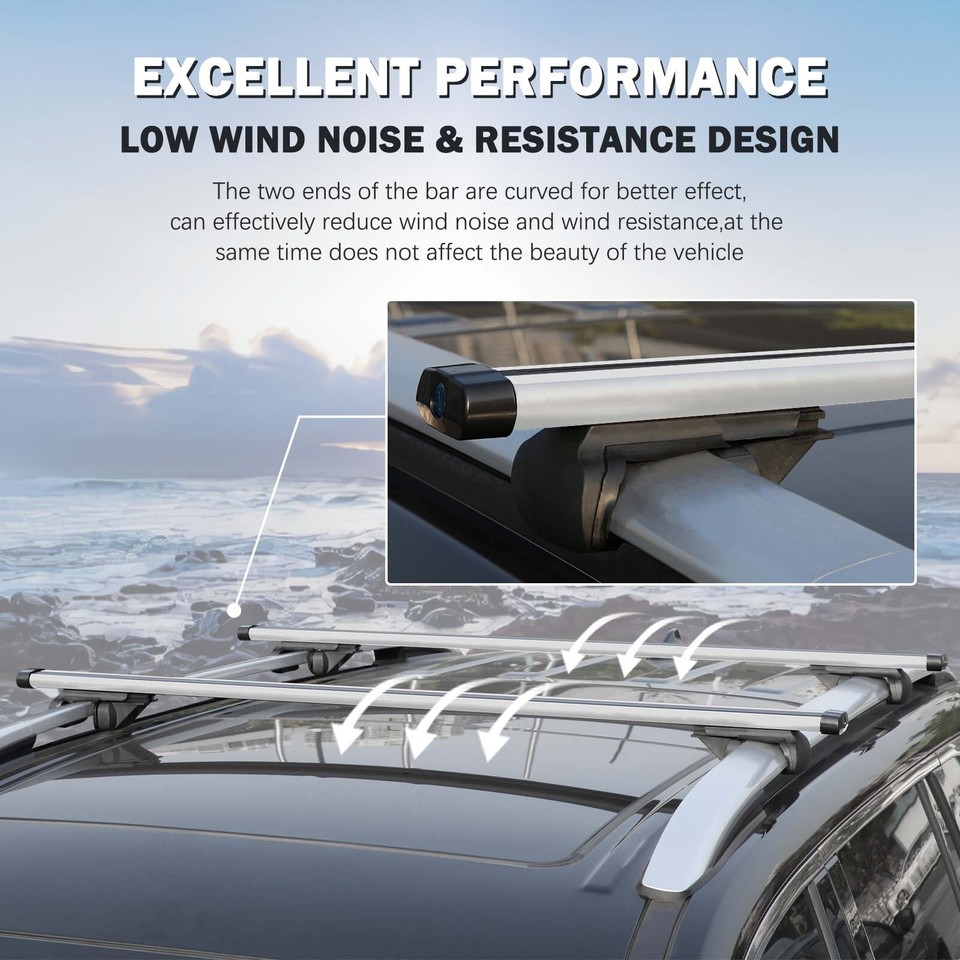 For Subaru Outback Tribeca 53" Roof Rack Cross Bars Luggage Cargo Kayak ...