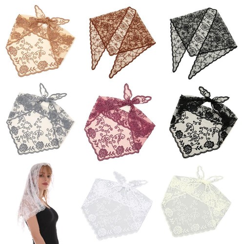 Fashion Lace Triangle Headscarf Retro Triangle Hair Bands Elegant ...