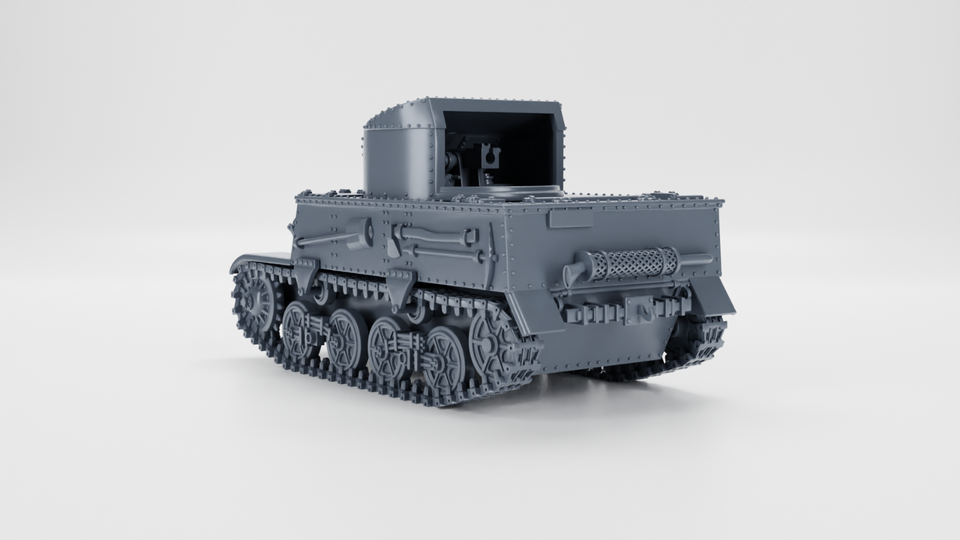 WW2 BELGIUM TANK HUNTER VICKERS T13 B3 3D PRINTED, MANY SCALES ...