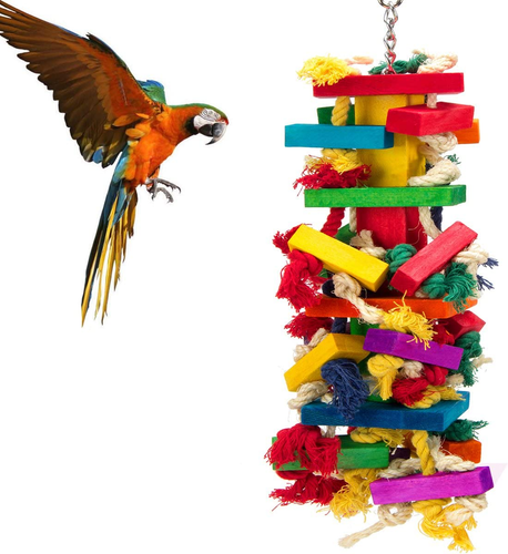 Extra Large Bird Parrot Toys for Macaws, African Grey, Amazon Parrots ...