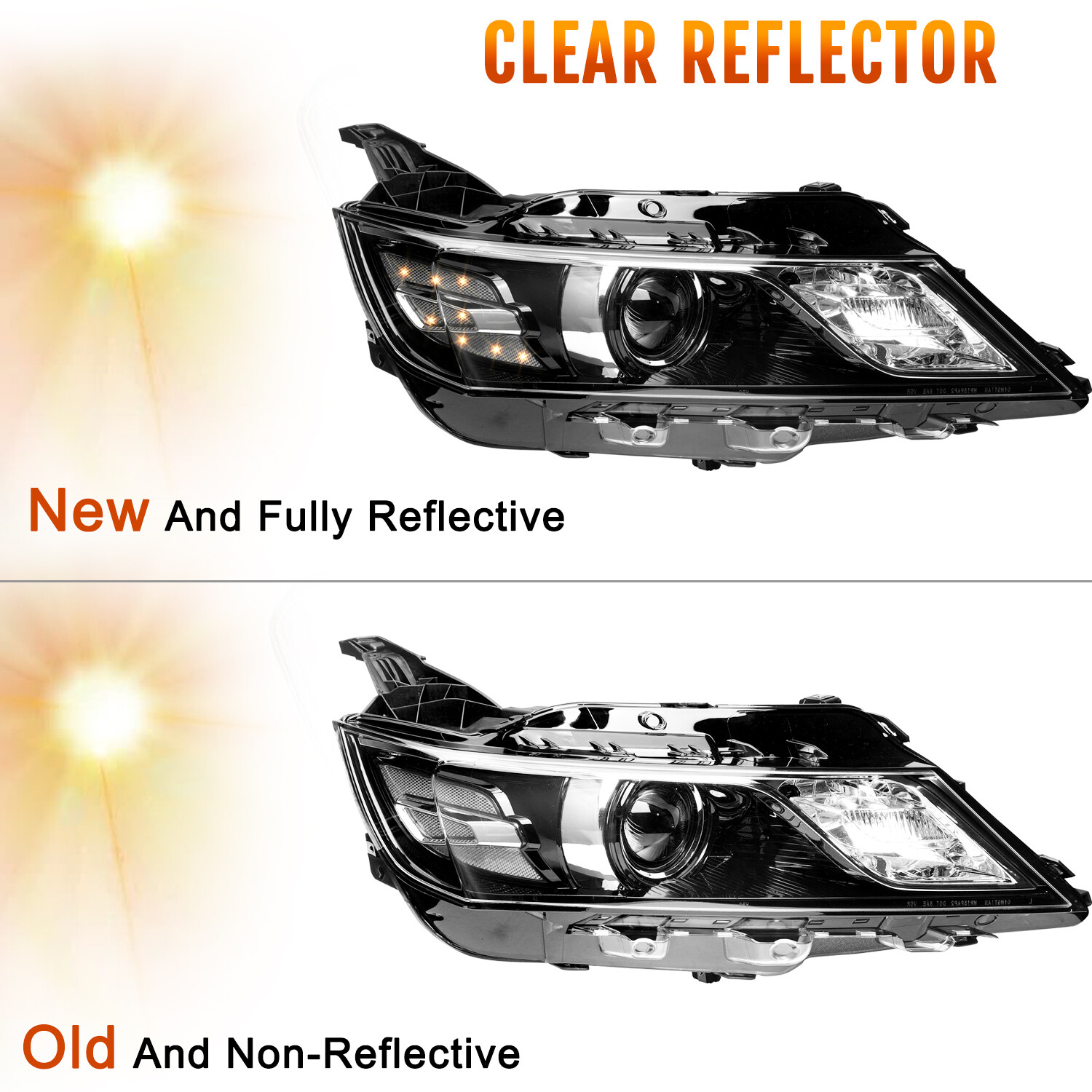 Black Halogen Projector Headlights for 2014-2020 Chevy Impala Headlamp ...