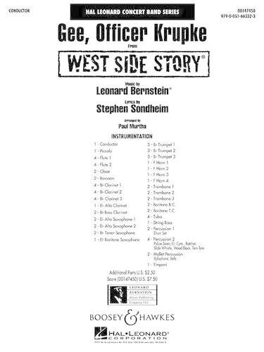 Gee, Officer Krupke (Sheet Music) | eBay