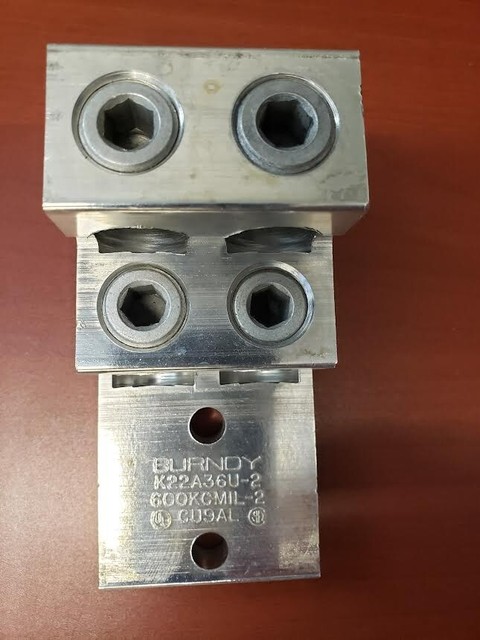 Burndy K22A36U2 2 Hole 4 Screws Panel Board Set Screw Connector for ...