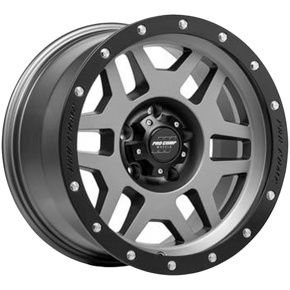 (Set of 4) Pro Comp PA41 Phaser 17x9 6x5.5" -6mm Gunmetal Wheels Rims ...