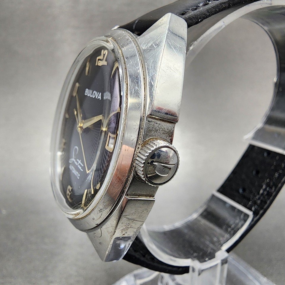 Bulova Sinatra Fly Me To The Moon Watch Men 40mm Black Dial Steel ...