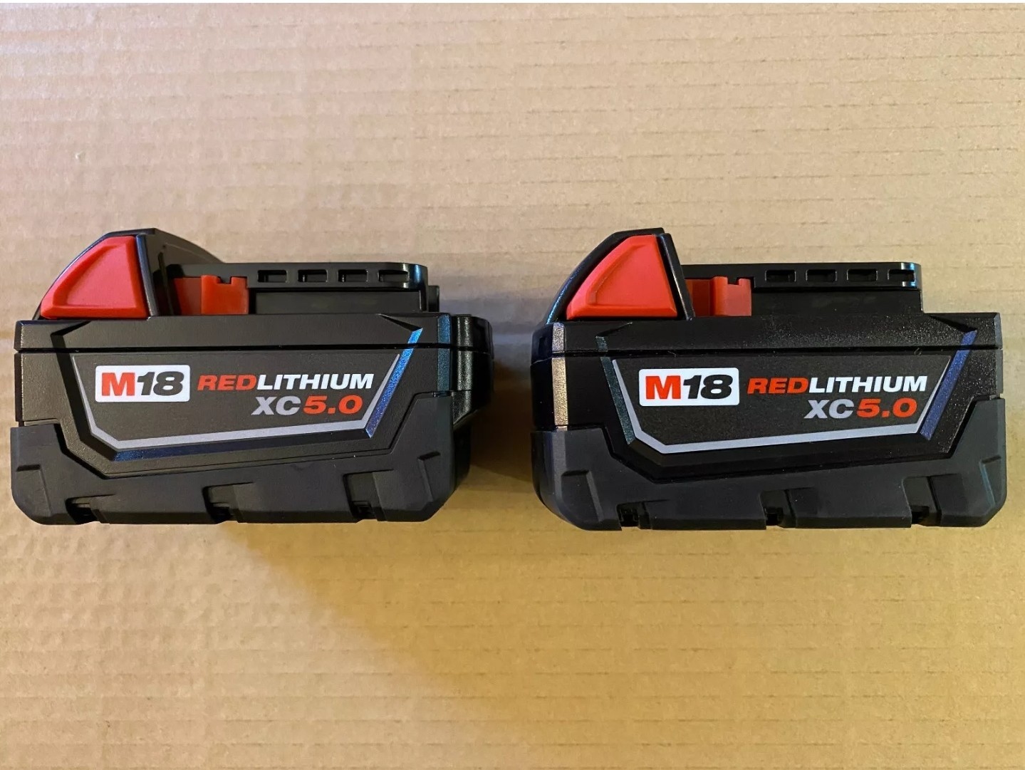 Milwaukee 48-11-1850 5.0 AH 2x Batteries M18 XC5 48-11-1850 Genuine Lot ...