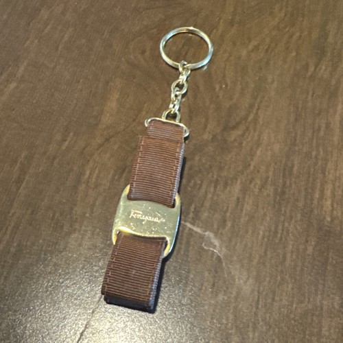 Salvatore Ferragamo Vara Bow Ribbon Keychain Authentic- Rust | eBay