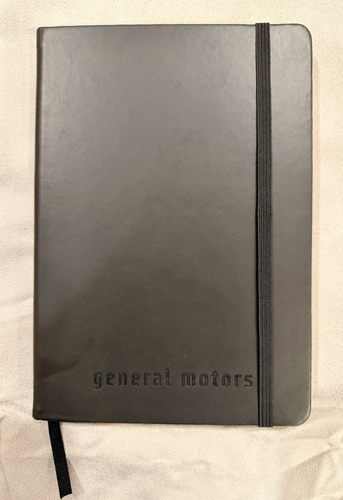 NEW Saratoga RULED Notebook SOFT BLACK COVER Custom GENERAL MOTORS ...