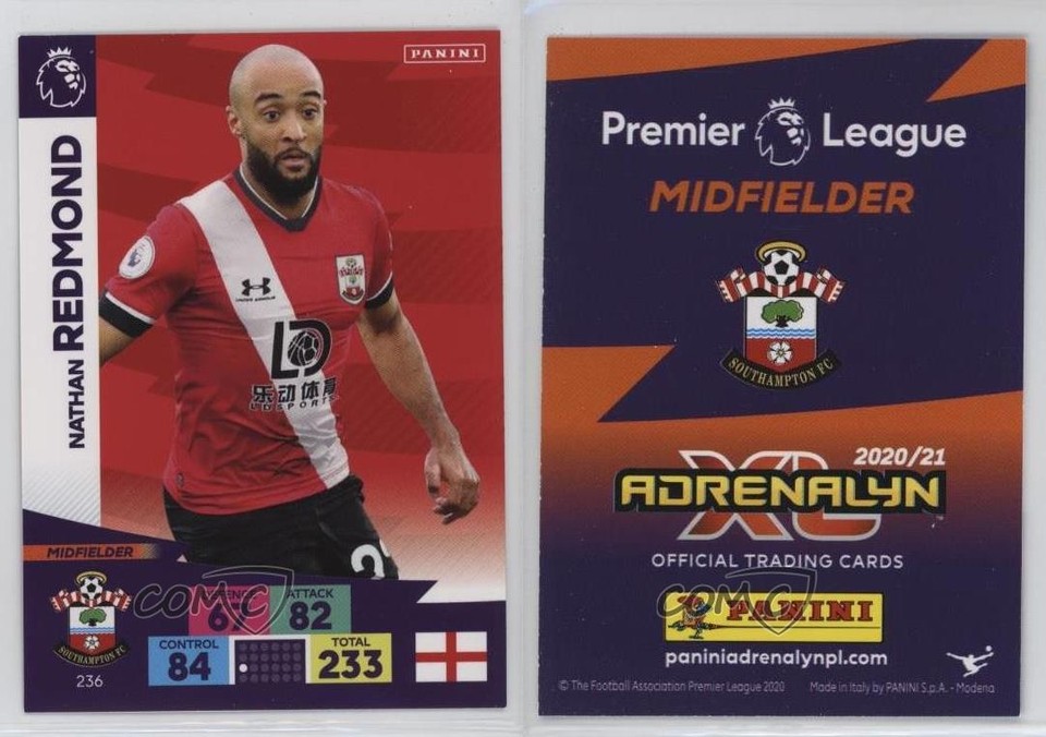 2020-21 Panini Adrenalyn XL English Premier League Nathan Redmond #236 ...