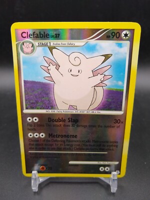 Clefable 22/130 Reverse Holo Rare Diamond & Pearl Base Pokemon Card MP ...