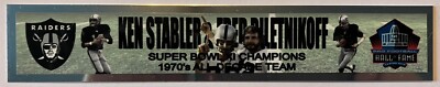 KEN STABLER-FRED BILETNIKOFF OAKLAND RAIDERS FULL COLOR NAME PLATE | eBay
