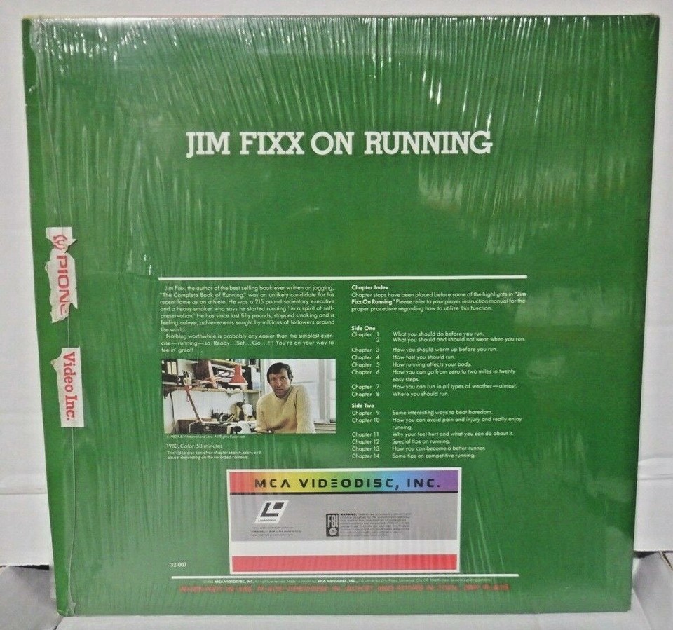 Jim Fixx On Running MCA Videodisc 1980 Laserdisc 100821TILD2 | eBay