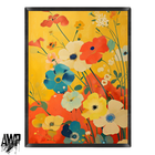 Colorful Floral Illustration Poster - Daisy Flower Wall Art Print - A4 ...