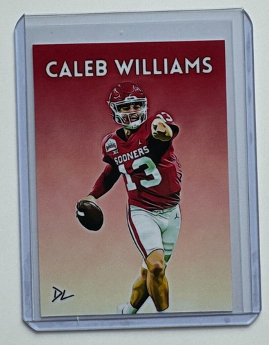 Caleb Williams Limited Edition Artist Signed Oklahoma Sooners Trading ...