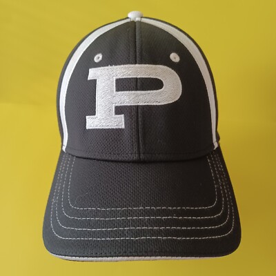 Purdue Boilermakers Adult Hat Cap Fitted M/L Black/white OCsports | eBay