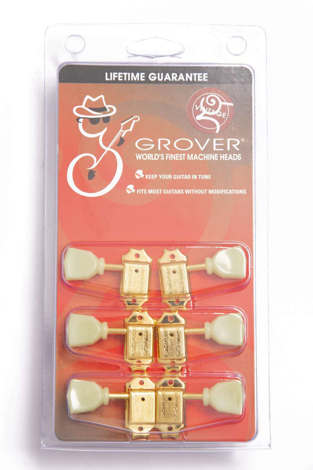 Genuine Grover Deluxe SD90 3+3 Gold, Keystone Buttons, Safety post ...
