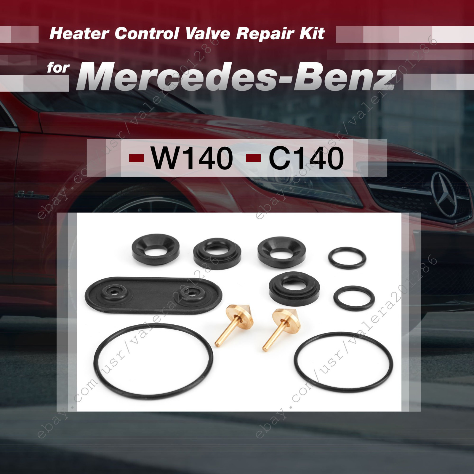 Mercedes-Benz Heater Valve Repair Kit W140, C140 Rebuild Kit 0018301484 ...