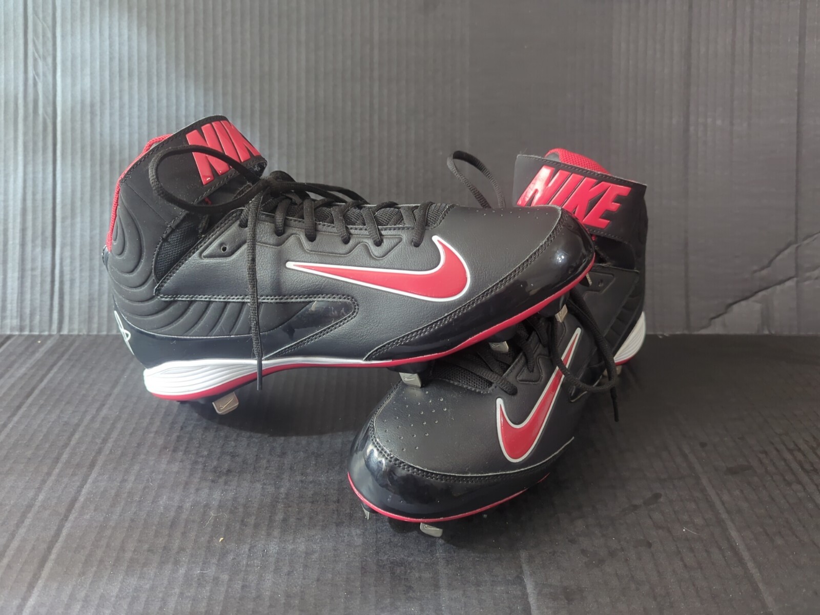NIKE - Huarache Strike Mid - Metal Spikes Baseball Cleats - Mens Sz 13 ...