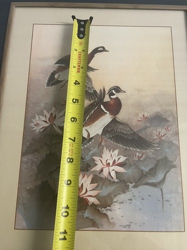 Vintage T.C. CHIU Wood Frame Print Art Wild Ducks | eBay