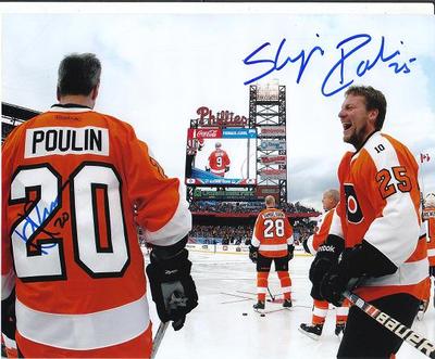 DAVE POULIN & SHJON PODEIN Autographed Signed 8x10 Photo Philadelphia ...