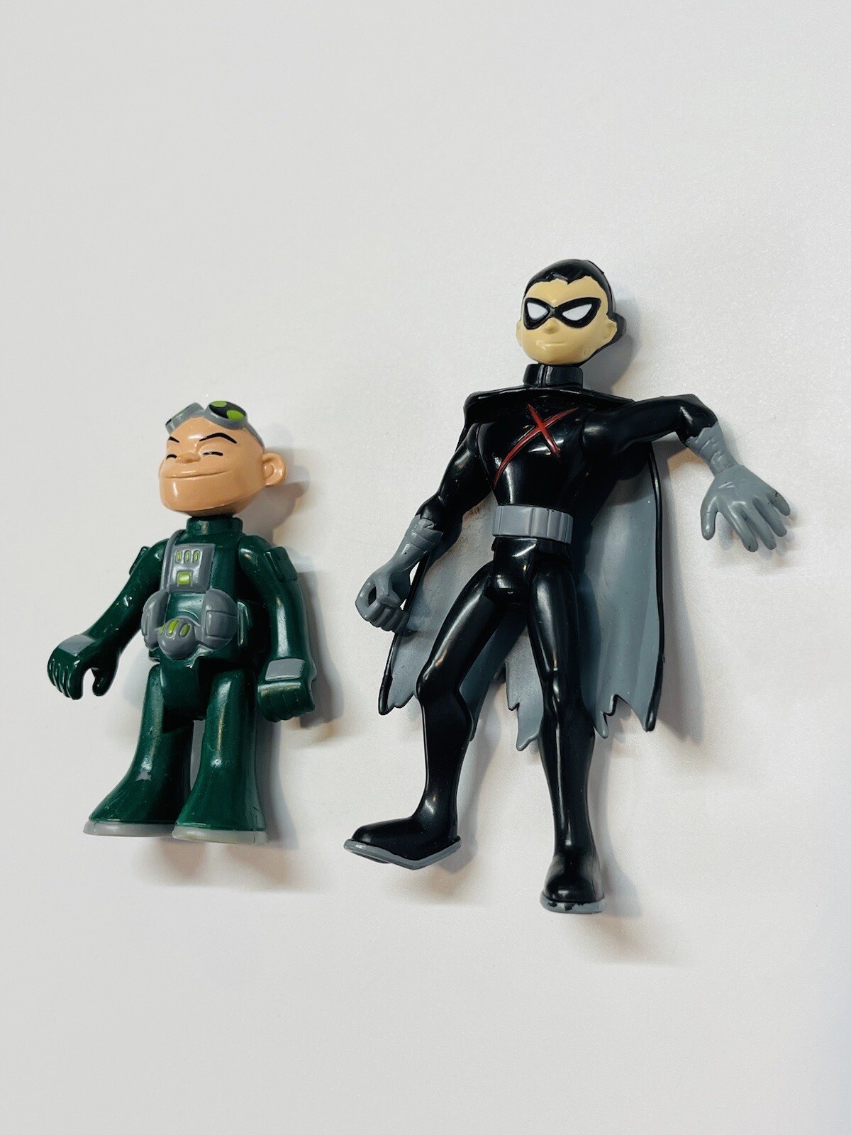 2 Vintage BanDai Teen Titans Red X Robin & Gizmo Action Figures DC ...