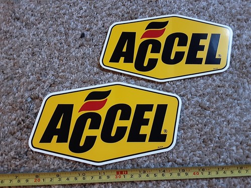 Lot of 2 Classic Accel Ignition Racing Decals NHRA NASCAR Stickers Hot ...
