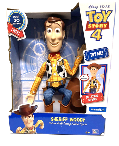 DISNEY PIXAR TOY STORY 4 - SHERIFF WOODY DELUXE PULL-STRING ACTION ...