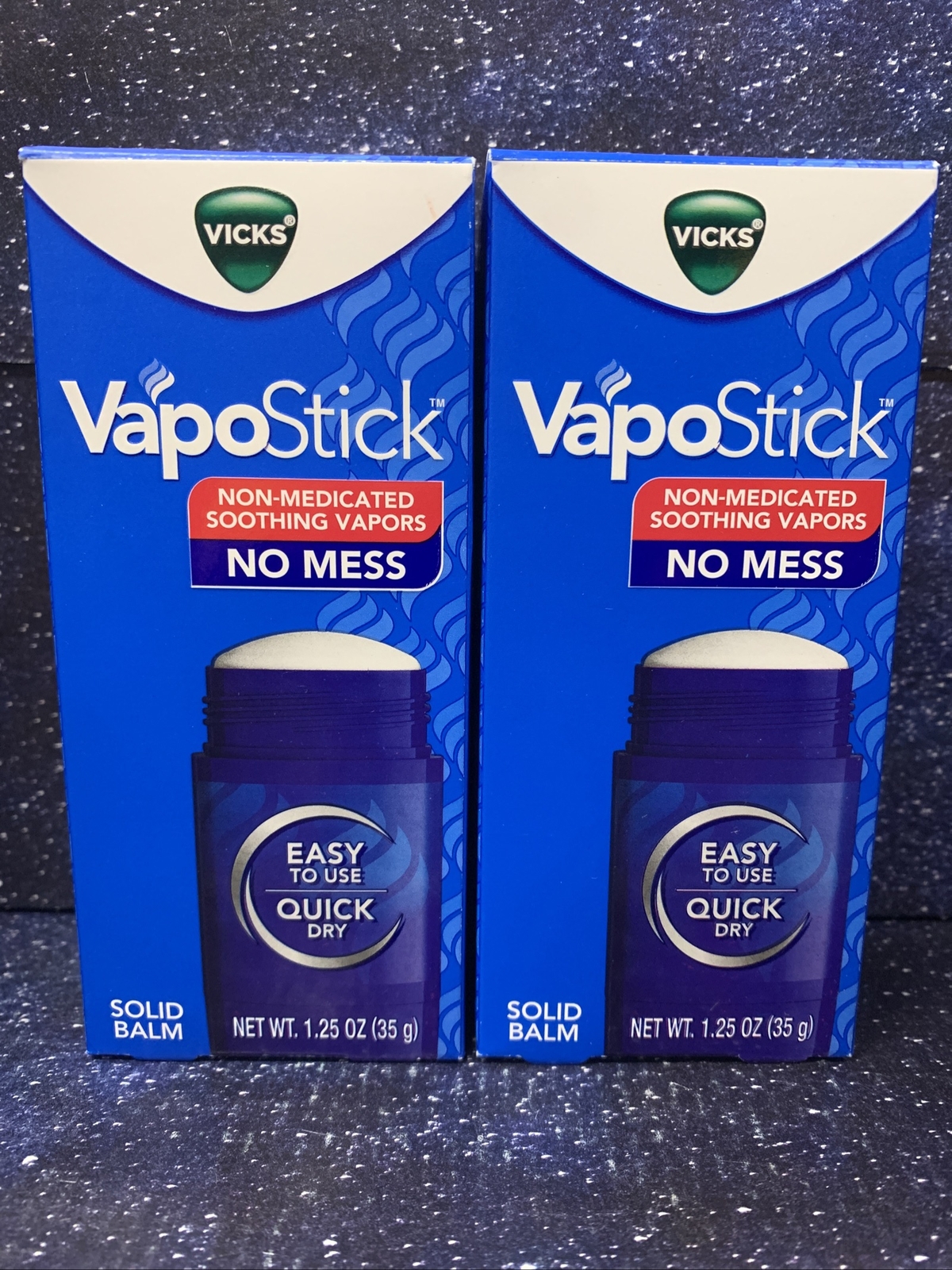 2 Pack Of Vicks VapoStick Solid Balm 1.25 oz Vapo Stick 323900043435| eBay