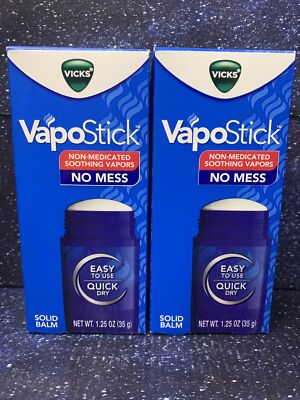 2 Pack Of Vicks VapoStick Solid Balm 1.25 oz Vapo Stick 323900043435| eBay