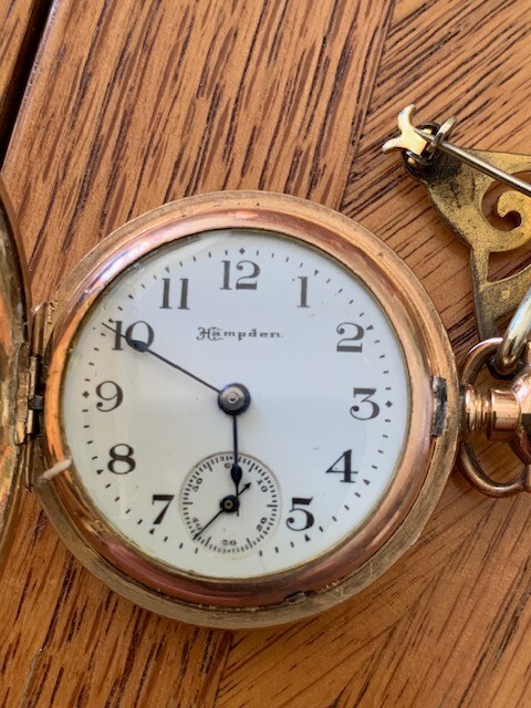 118 YEARS OLD HAMPDEN "MOLLY STARK" Sz 3/0 7J HUNTER CASE POCKET WATCH ...
