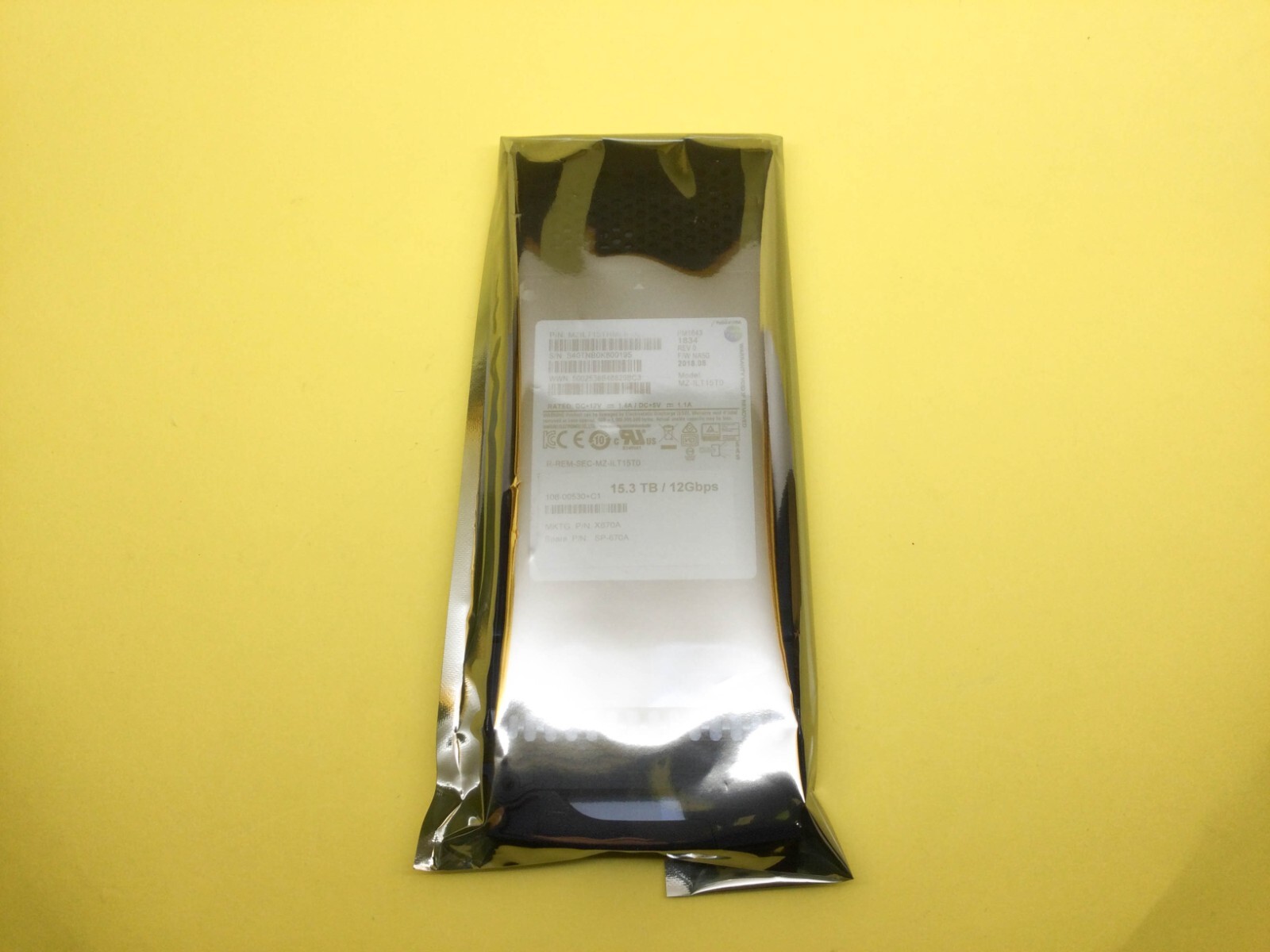 X670A NetApp 15.3TB 2.5" SAS 12Gbps SSD 108-00530 MZ-ILT15T0 ...