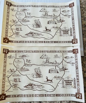 Philmont Scout Ranch Kit Carson Scenic Circle 11”x17-1/2” Maps Circa ...