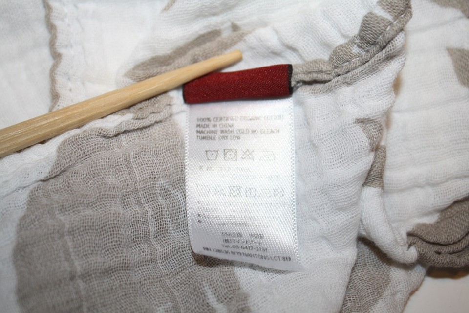 Milkbarn 21x 22" Gray Whale Cotton Muslin Baby Burp Cloth Security ...