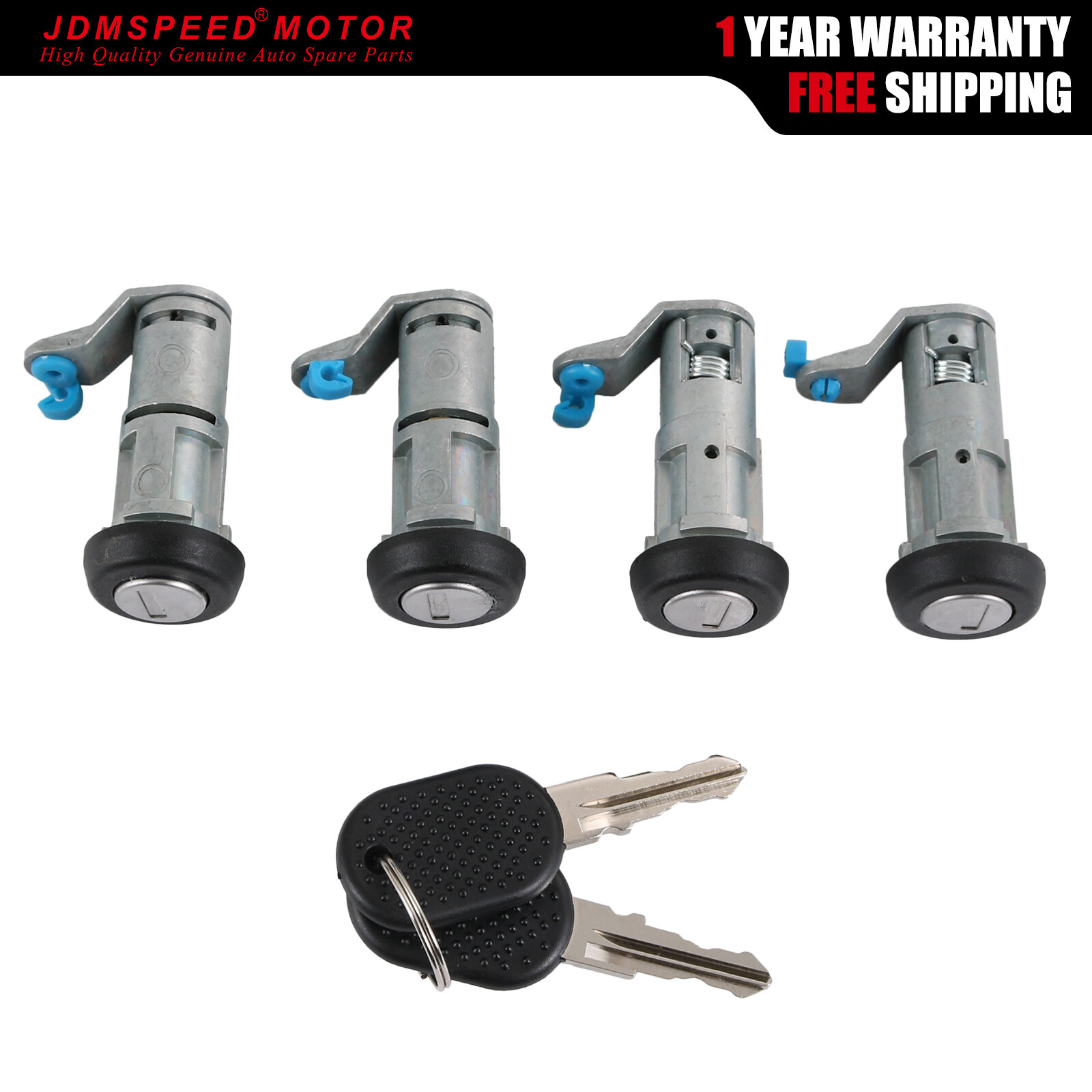 4 Pcs X Door Lock Barrel Cylinder & Keys Lockset Fit Iveco Daily 1999 ...
