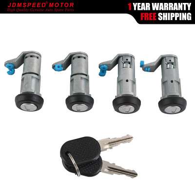 4 Pcs X Door Lock Barrel Cylinder & Keys Lockset Fit Iveco Daily 1999 ...