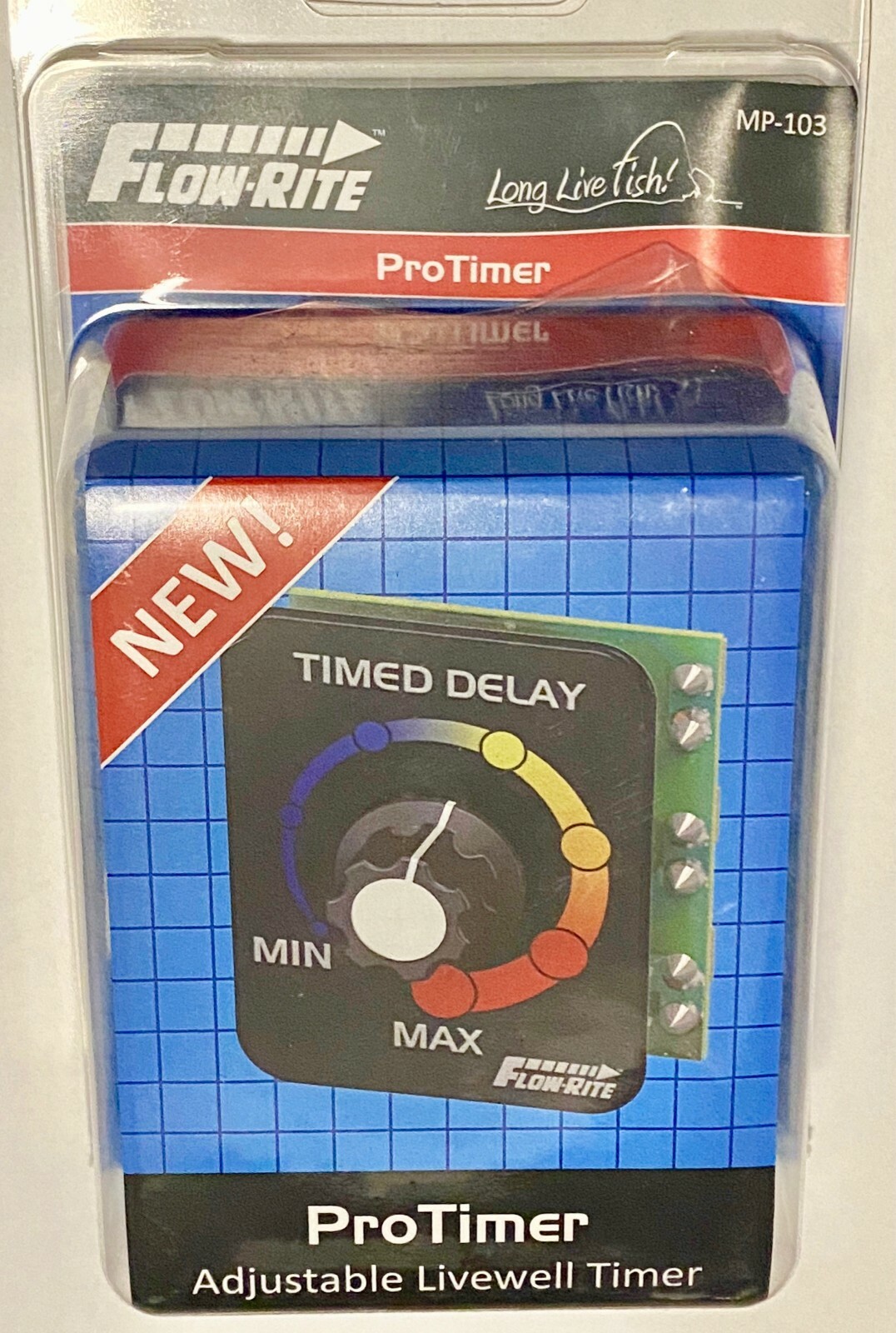 FLOW-RITE PRO-TIMER, ADJUSTABLE BOAT LIVEWELL TIMER WITH SWITCH, MP-103 ...