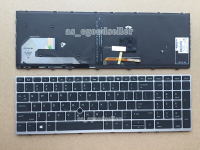 for HP Elitebook 850 G5, 755 G5, ZBook 15u G5 Keyboard US BACKLIT ...