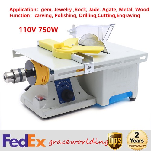 Mini Table Rock Saw Gem Polishing Grinder Machine Jewelry Lapidary ...
