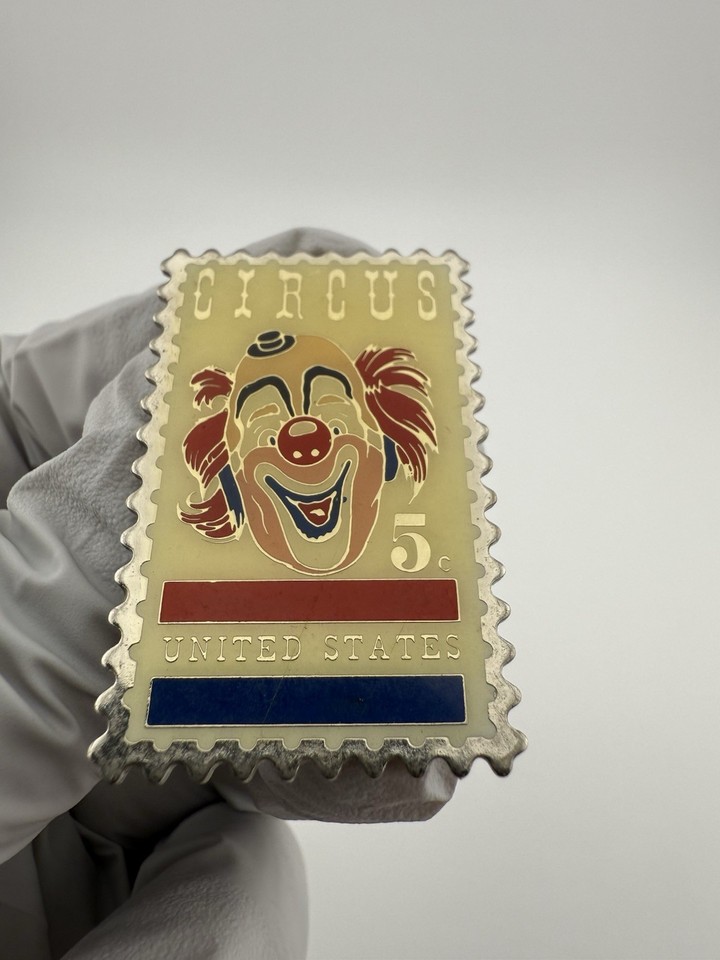USPS Jonathan Grey Circus Clown US 5¢ Postage Stamp Enamel Pin | eBay