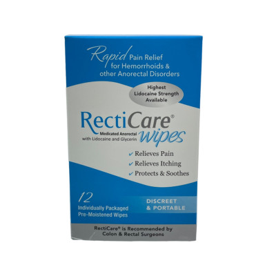RectiCare Medicated Anorectal Wipes 12 Pack(2 Pack), 24 Wipes Total | eBay