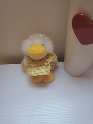 Vintage NICI Cute Baby Duck Soft Plush Toy Shabby Chic Dress Floral 6 ...
